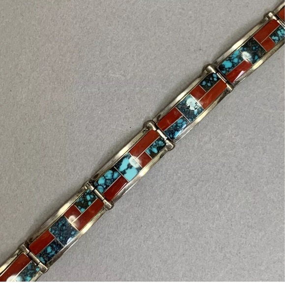 Jewelry | Native American Julian Arviso Sterling Silverturquoise Coral ...